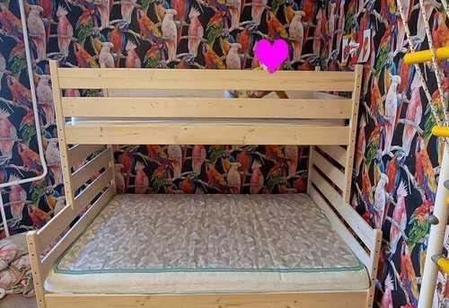 Кровать для всей семьи "фэмели" из дерева
