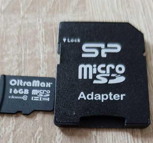 Карта памяти micro sd 16 гб