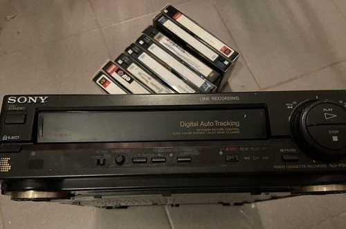 Видеомагнитофон sony slv-p51EE + vhs кассеты