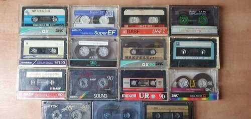 Аудиокассеты с записью - 15 штук