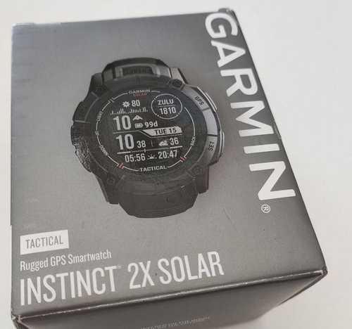 Умные часы Garmin Instinct 2X Solar, Tactical Edition, черный 010-02805-03-u1