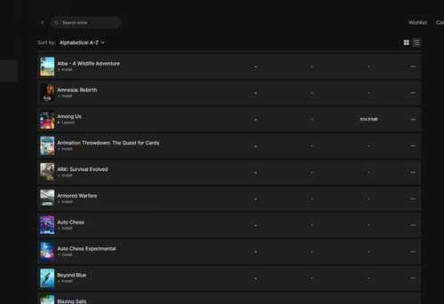Игры Epic Games (178 Штук)