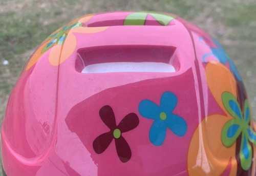 Детский шлем защитный розовый
