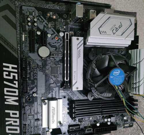 Комплект h 570m pro 4  i3-10100f   кулер