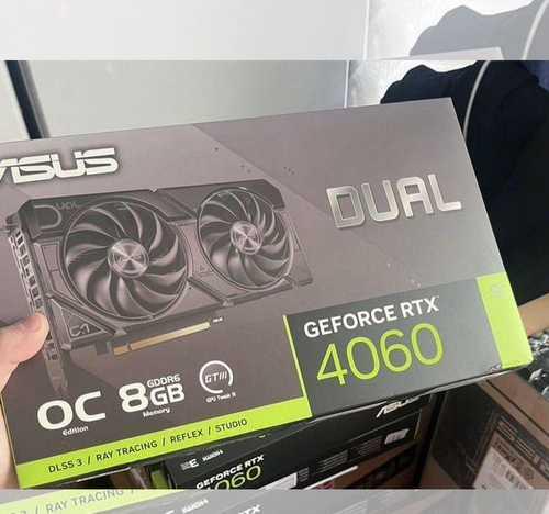 Новая видеокарта rtx 4060 Asus Dual OC 8gb