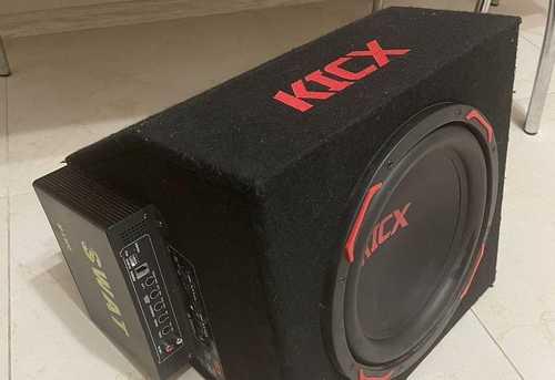 Сабвуфер Kicx GT301BA плюс устлитель Swat m-1.500
