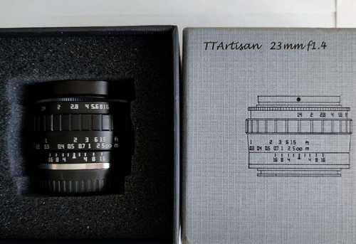 Объектив TTartisan 23 мм F1.4 APS-C для Fuji X