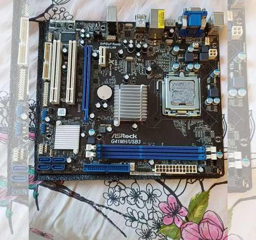 Материнская плата asrock g41mh/usb 3