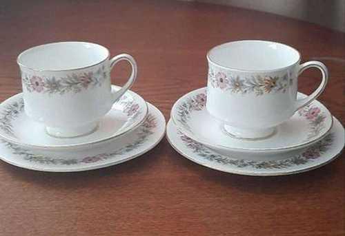 Английское чайное трио Royal Albert Paragon 2 пары
