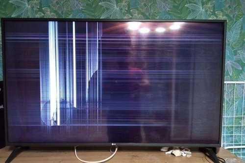 Телевизор LG 49UK6200PLA с разбитым экраном