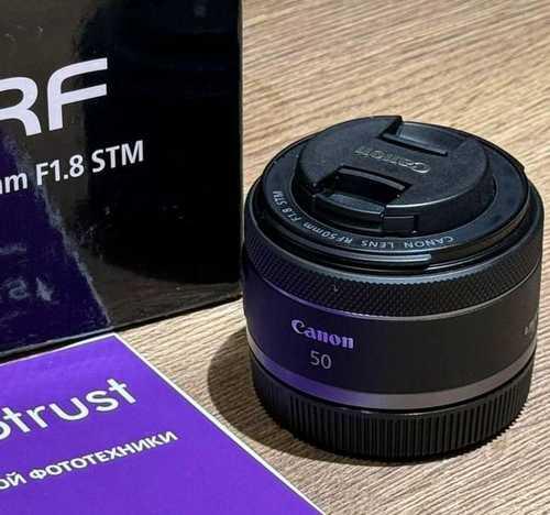 Объектив Canon RF 50mm f/1.8 STM как новый