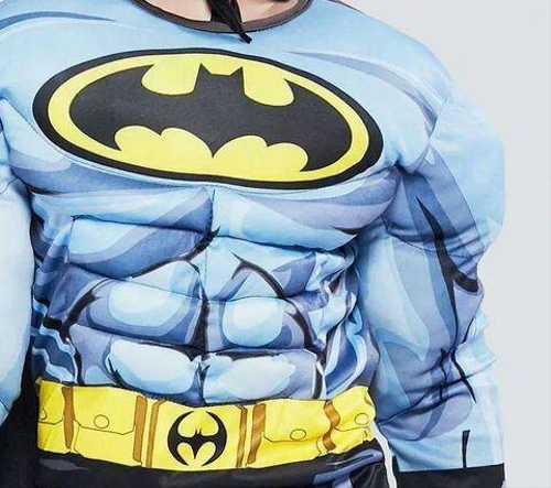 Детский костюм Бэтмена с мускулами, супергерой, Ma
