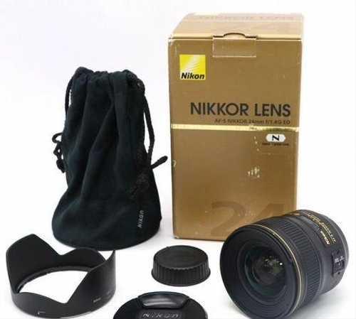 Nikon 24mm f/1.4G ED AF-S Nikkor в упаковке