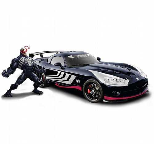 Модель автомобиля jada 1:24 scale Marvel's Spider-Man - Venom and 2008 Dodge Viper