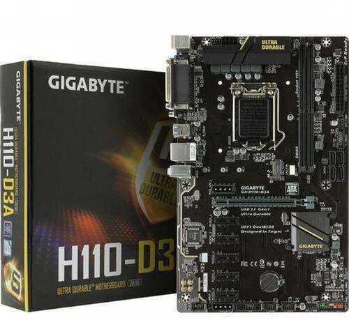 Комплект GA H110 D3A + Celeron G3930 + озу 4гб