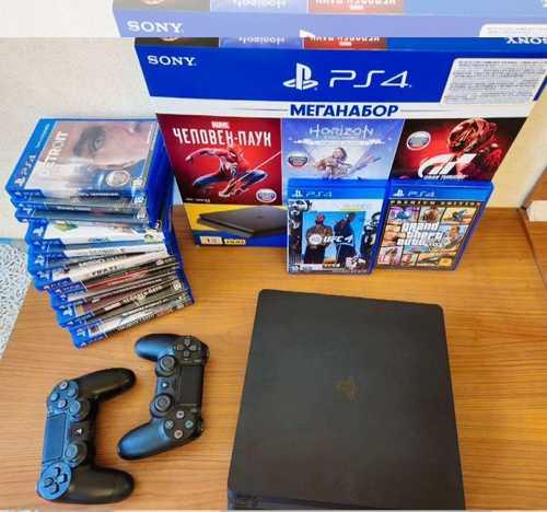 Sony playstation 4 slim с играми