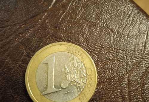 Монета 1 евро 2005г