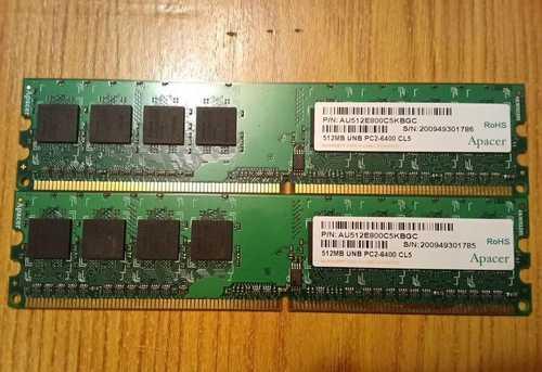 Модули памяти dimm 512 Mb DDR2-6400 (800 мгц)