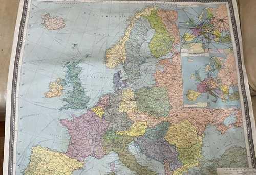 Карта Западной Европы 1978 года