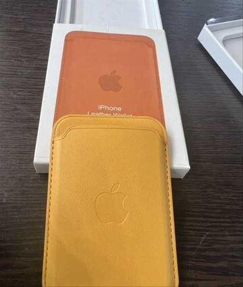 Чехол-бумажник Apple MagSafe для iPhone, кожа