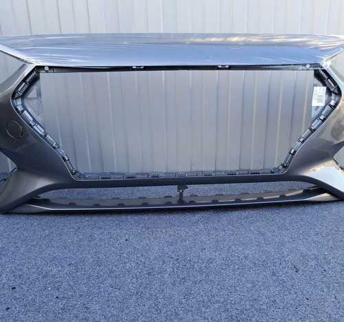 Бампер передний Hyundai Solaris 2017 серый (grey)