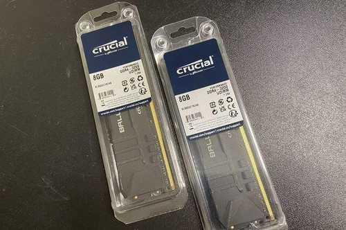 DDR4 Crucial Ballistix 16gb (8x2) 3200MHz (новая)