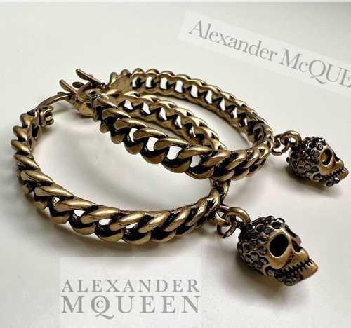 Сережки кольца Alexander McQueen с черепом