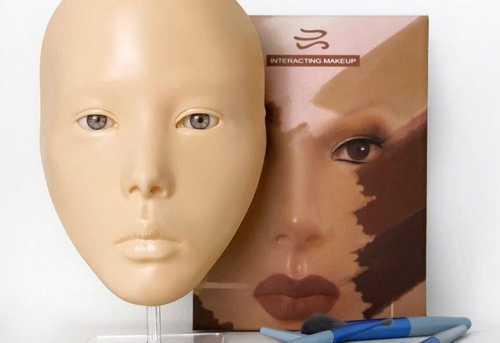 Манекен-лицо для отработки макияжа