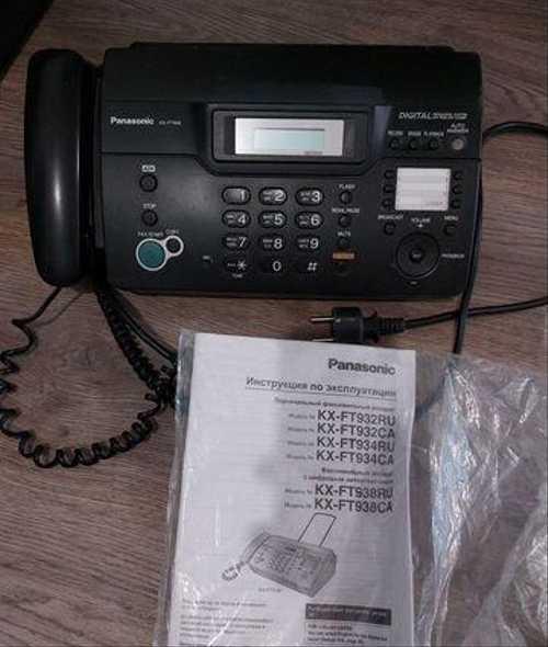 Факсимильный телефон panasonic kx-ft938