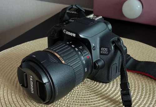 Зеркальный фотоаппарат canon 650d + 2 объектива