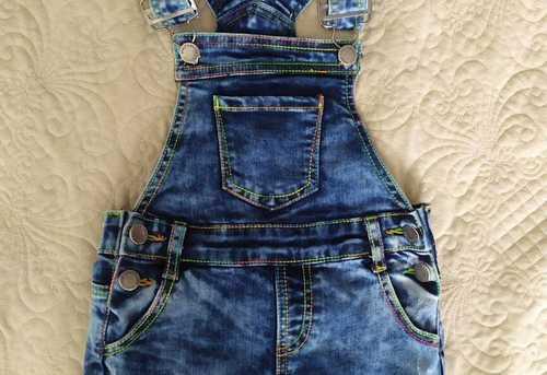 Комбинезон джинсовый юбка 104 для девочки