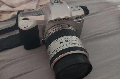 Плёночный фотоаппарат pentax mz-60 + pentax 28-80
