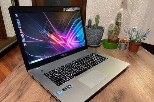 Металлический asus 17.3" FHD IPS i7 GeForce SSD