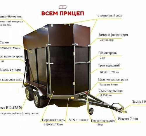 Прицеп коневоз
