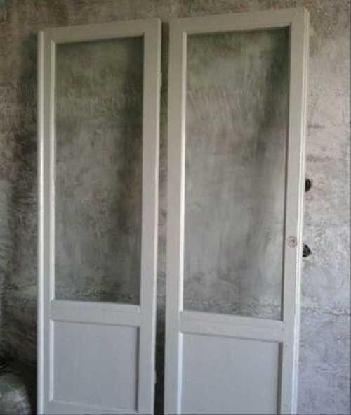 Двери двупольные с матовым стеклом СССР