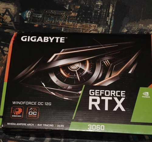 Видеокарта Gigabyte RTX 3060 12гб Windforce OC