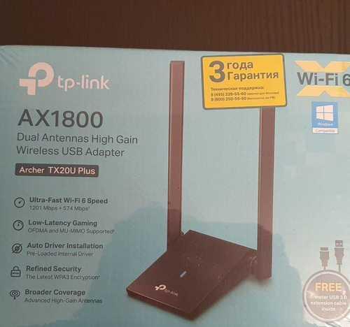 Wi-Fi адаптер TP-link Archer TX20U Plus