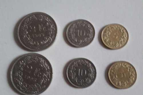 Монеты Швейцарии, Великобритании
