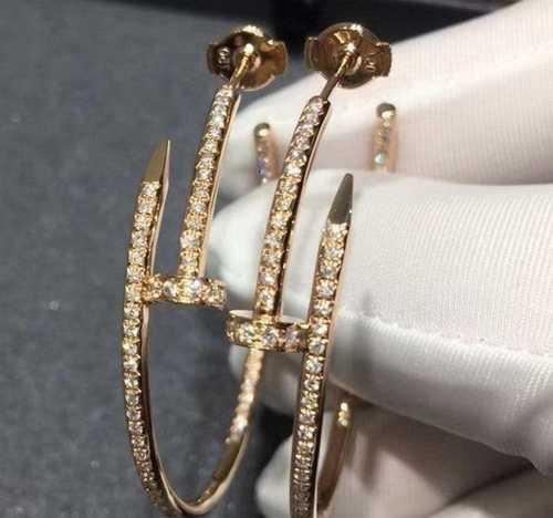 Серьги Cartier Juste un Clou розовое золото 176 бр. 1.2680 ct