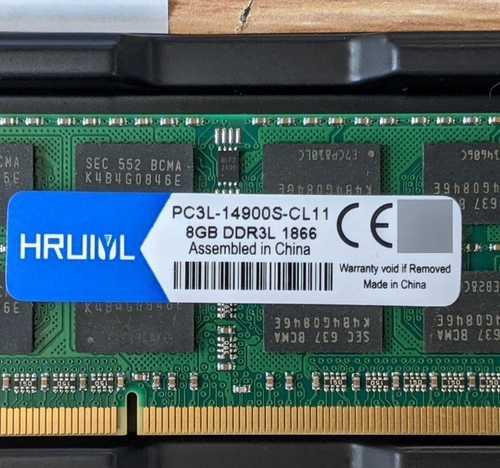 Озу 8GB DDR3L 1866 sodimm CL11