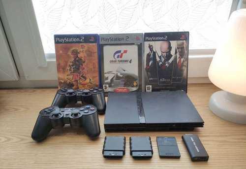 Sony Playstation 2 PS2 slim + игры