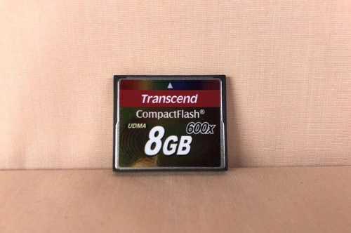 Карта памяти CompactFlash 8GB Transcend 600X