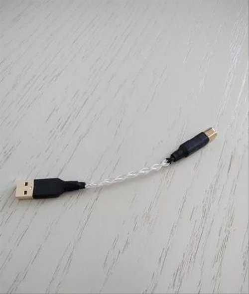 Кабель USB Type A-B (99 чистое серебро + 1 золота)