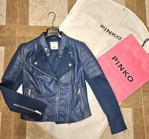 Кожаная куртка косуха Pinko