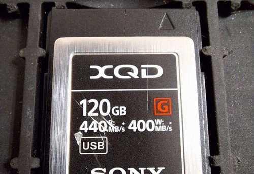 Sony XQD 120gb + case