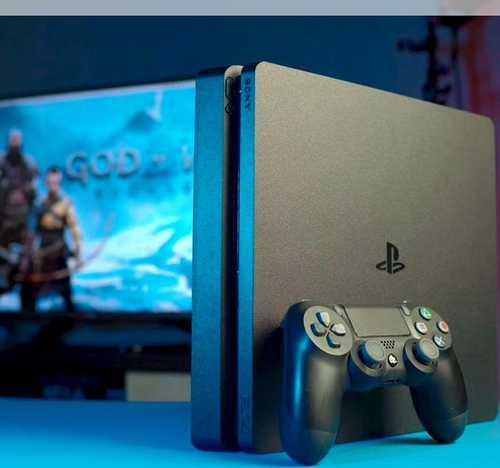 Sony playstation 4 slim  2 геймпада  Море игр