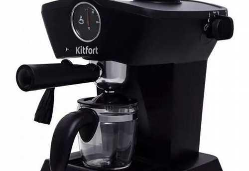 Кофеварка KitFort кт-706, рожковая, черная