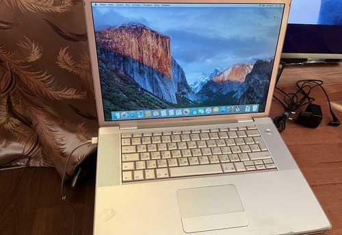 MacBook Pro 15 (2007), 120 ГБ, Core 2 Duo, 2.2 ГГц, RAM 2 ГБ, GeForce 8600M GT 0.12 ГБ
