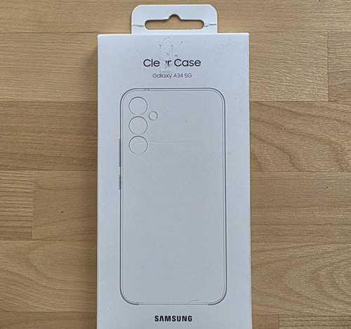 Чехол для Samsung A34 Clear Case. Новый