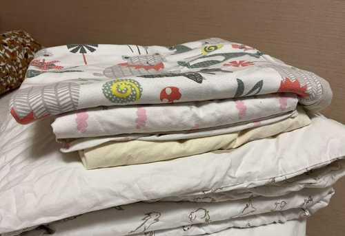 Детское одеяло, подушка, и пледик Икеа